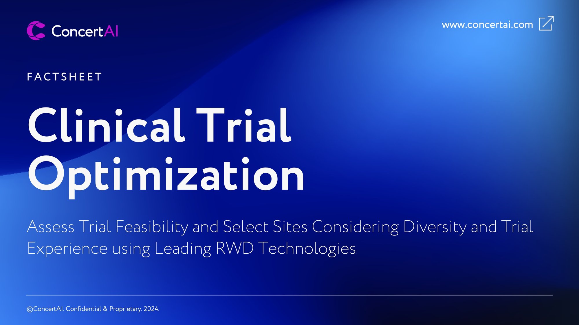 Clinical Trial Optimization Factsheet | ConcertAI